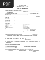 Last Pay Certificate Template | PDF | Government Finances | Taxes
