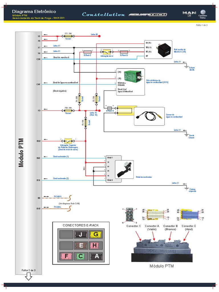 DIAGRAMA - MÓDULO PTM | Componentes Elétricos | Tecnologia