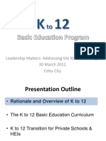 K 12 Framework | PDF | Pedagogy | Curriculum
