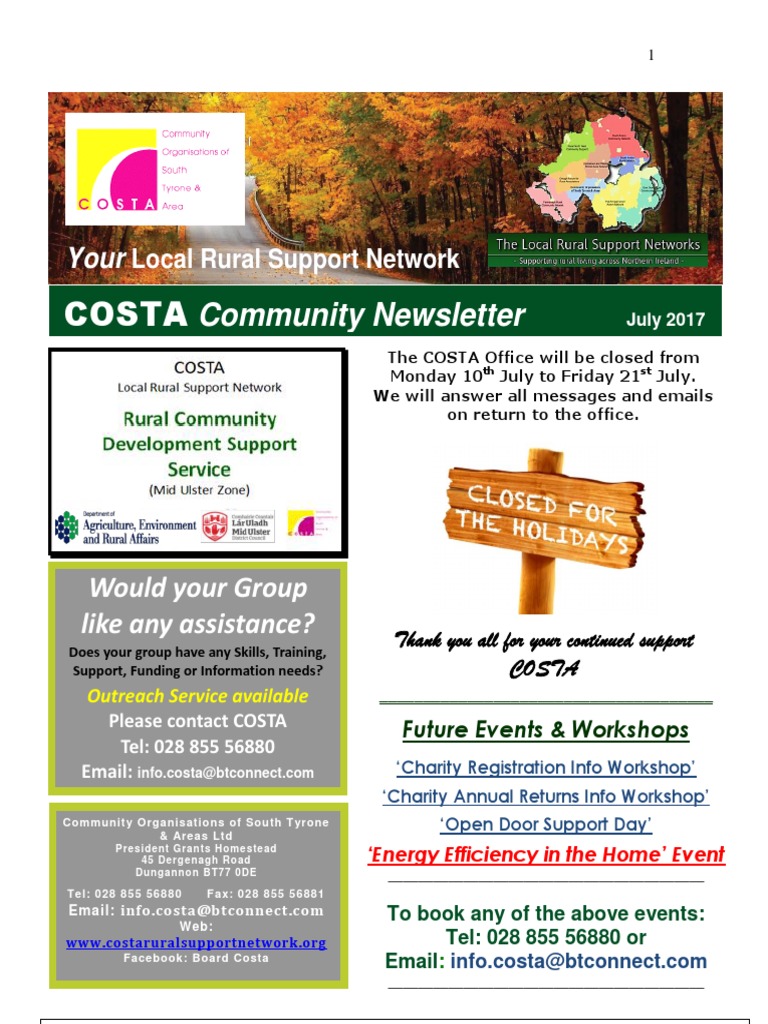 COSTA Community Newsletter July 2017 | PDF | Social Enterprise | Business