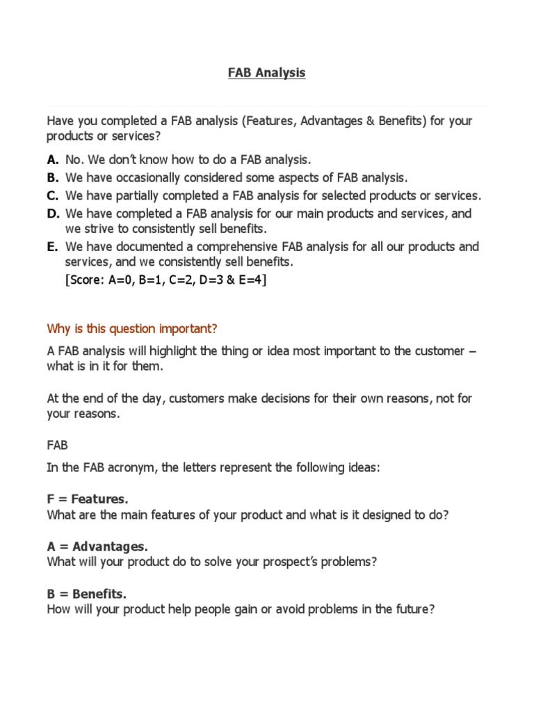 FAB Analysis | PDF | Emergence | Behavioural Sciences