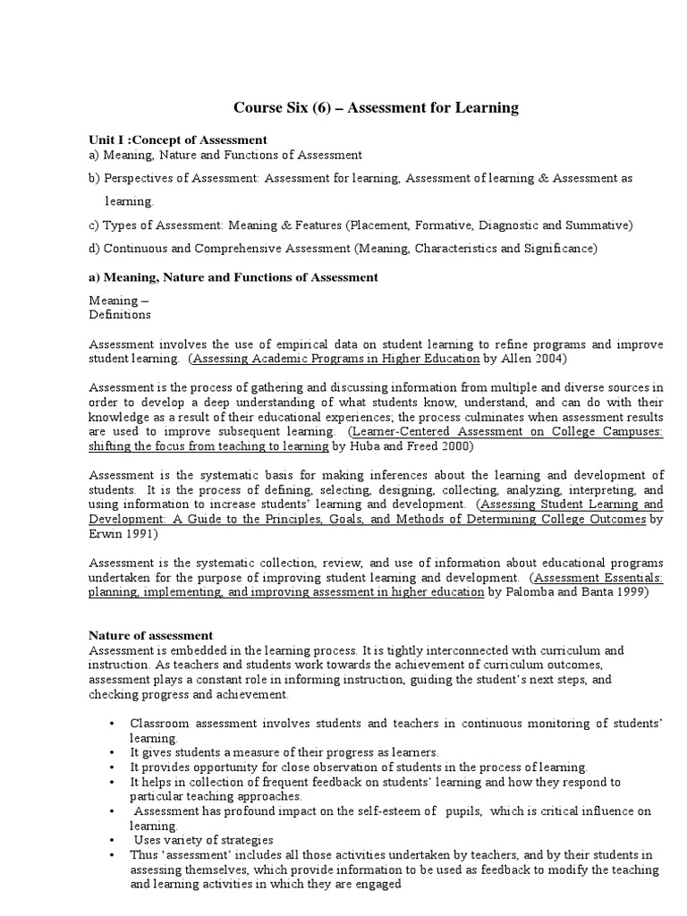 Assessment For Learning PDF | PDF | Educational Assessment | Validity ...