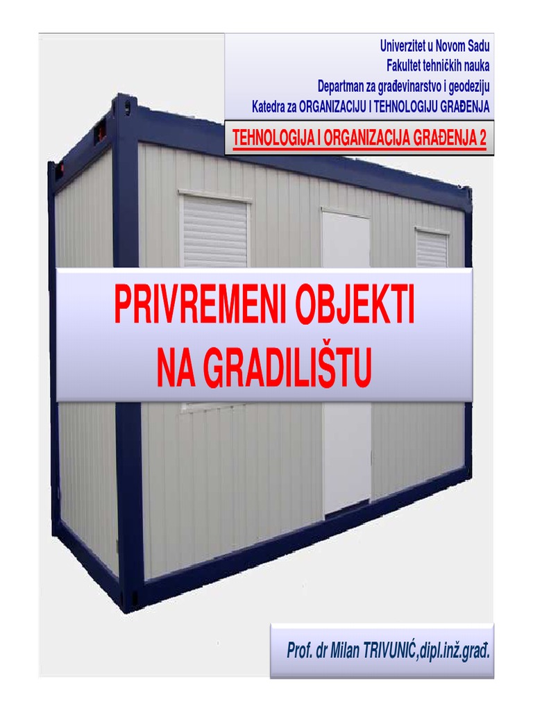 Tog 2 PR 5 Privremeni Objekti | PDF
