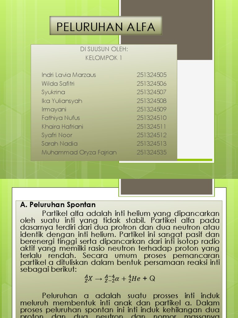 Peluruhan Alfa | PDF | Sains & Matematika