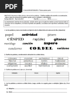 Evaluación Palabras Agudas, Graves y Esdrújulas | PDF | Idiomas ...