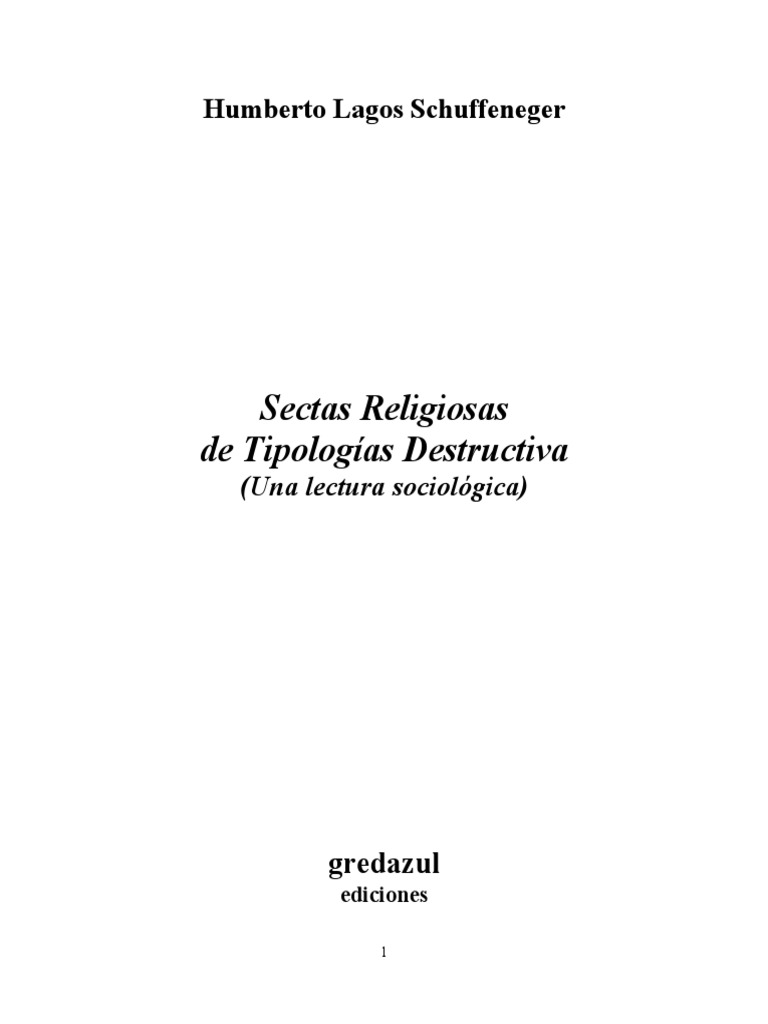 Sectas Religiosas de Tipología Destructiva | PDF | Secta | Los símbolos
