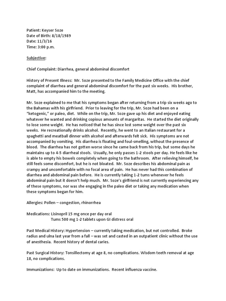 ICM SOAP Note 11:3 | PDF | Coeliac Disease | Diarrhea