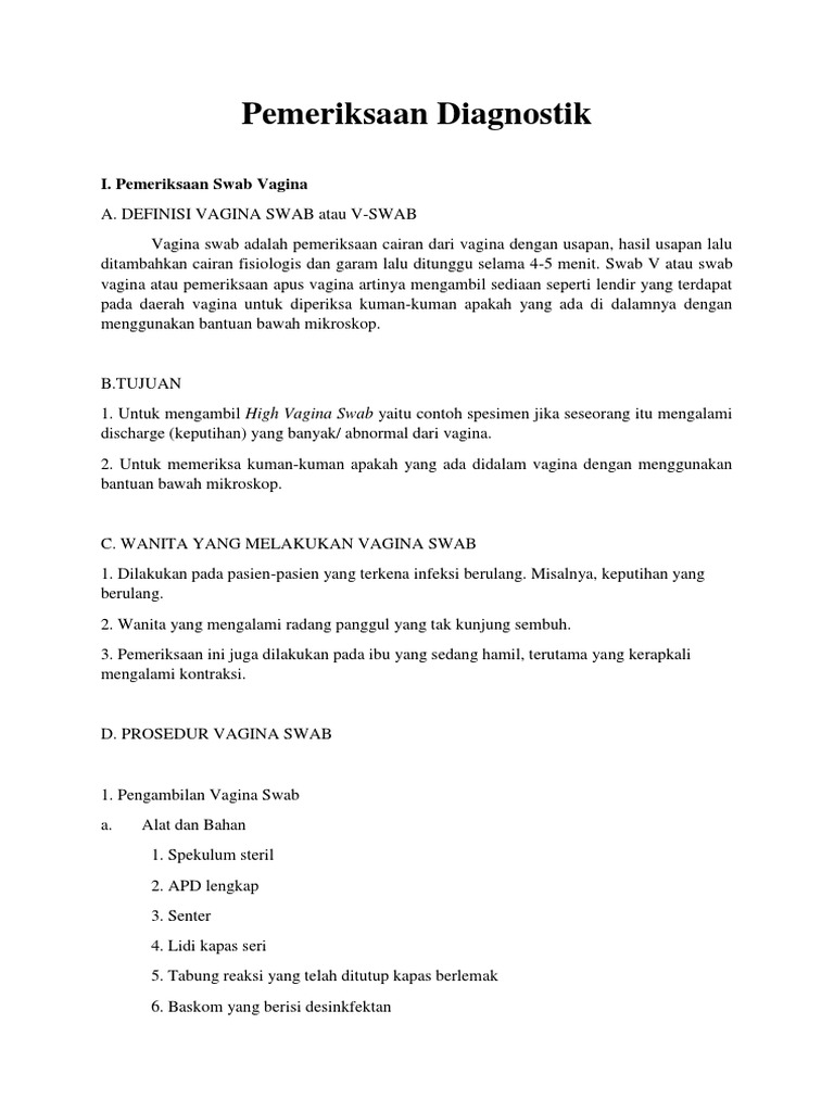 Pemeriksaan Diagnostik | PDF