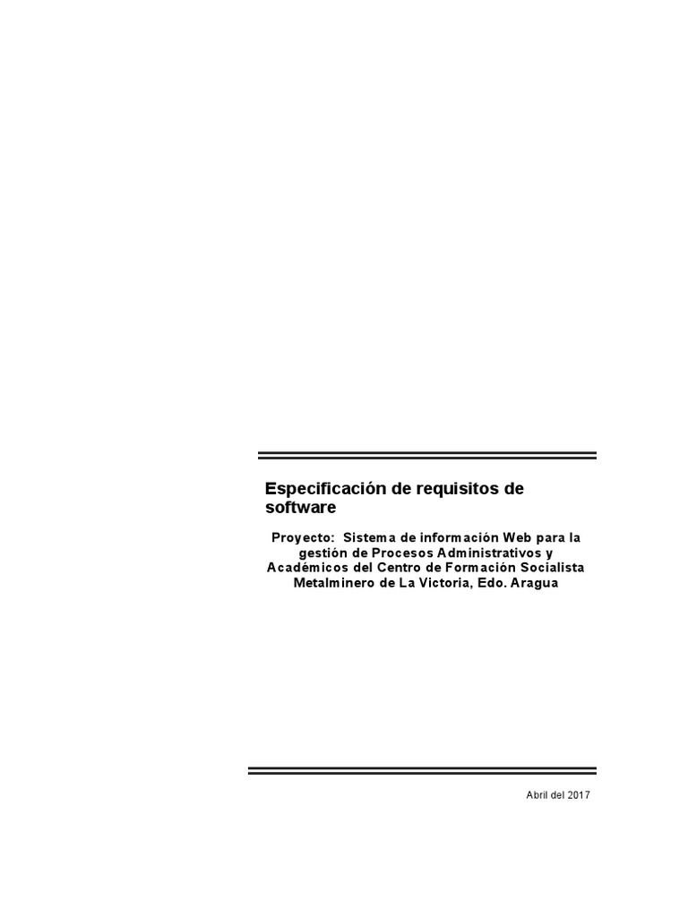 Ejemplo Formato Ieee 830 | PDF | Moodle | Software