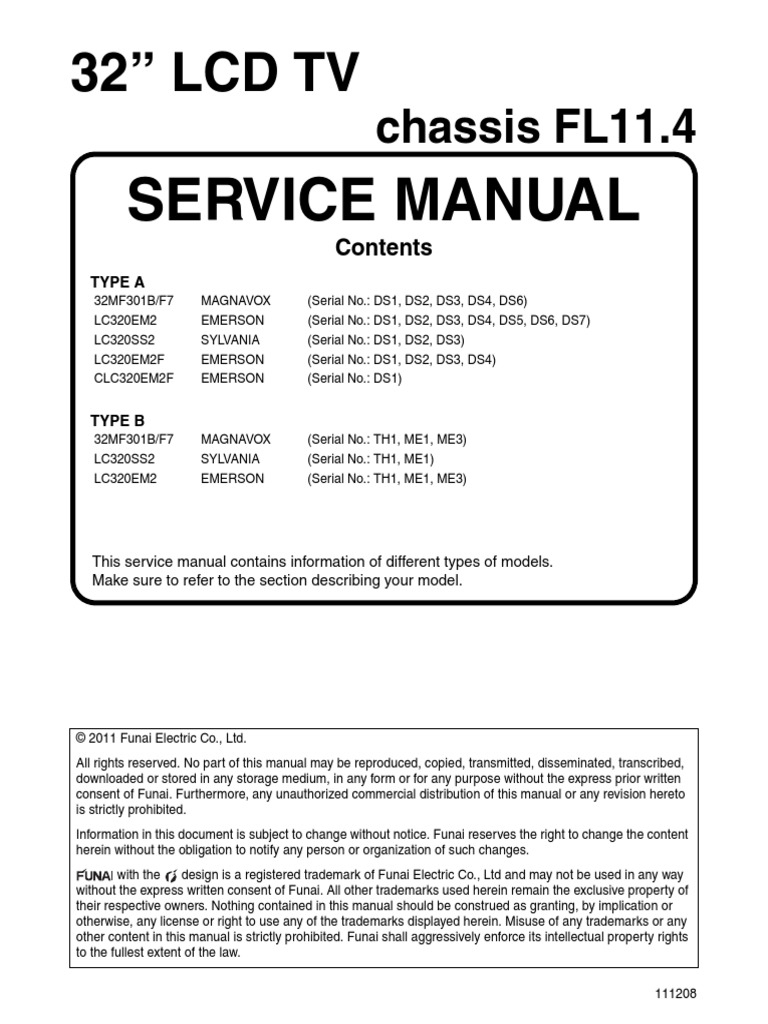 Emerson LC320EM2F Service Manual PDF | PDF | Electrical Connector ...