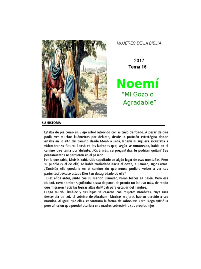16-Noemí B | PDF | Libro de rut | Noemí (figura bíblica)