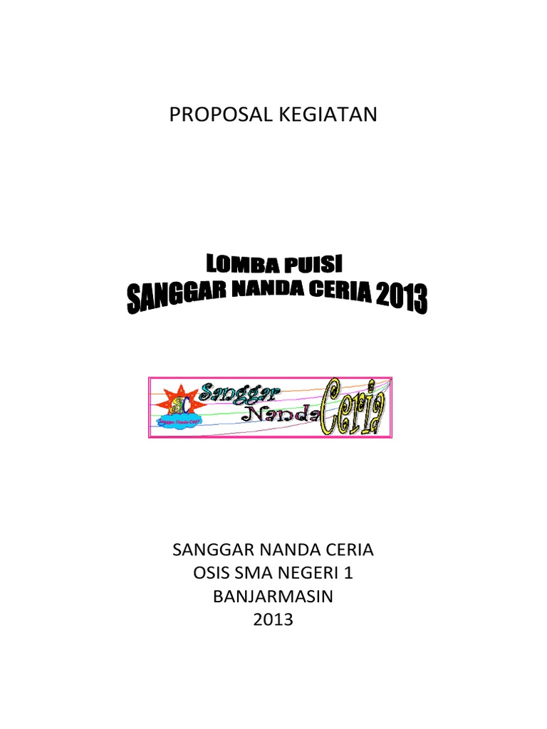 Contoh Proposal Kegiatan Lomba | PDF