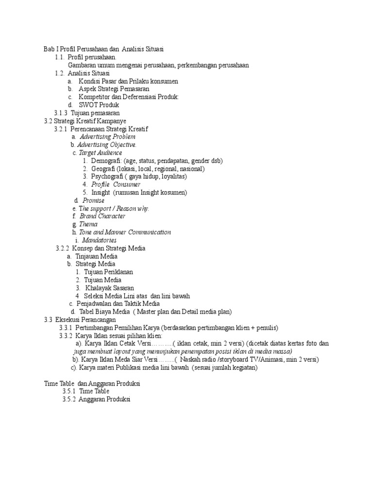 Draft Perancangan Kampanye IMC | PDF
