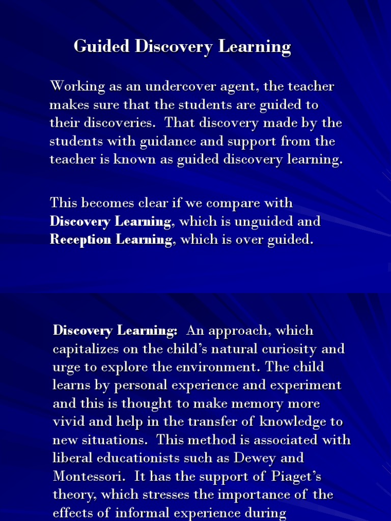 Guided Discovery Learning | PDF | Learning | Emergence