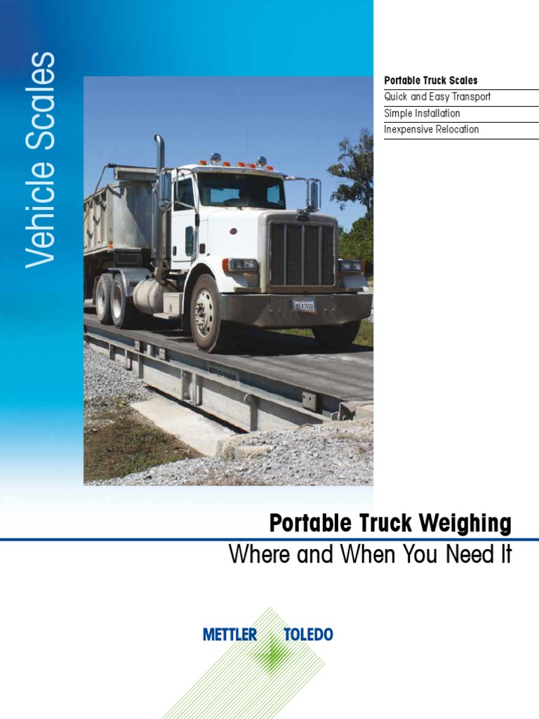 Portable Truck Scale Brochure en | PDF | Truck | Industries