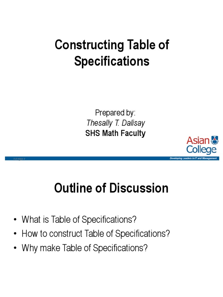 Constructing TOS | Test (Assessment) | Earth & Life Sciences