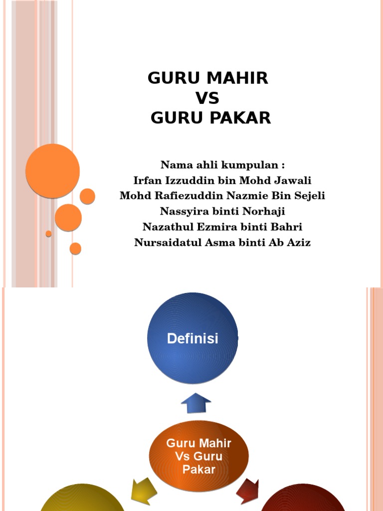 Guru Mahir Vs Guru Pakar | PDF