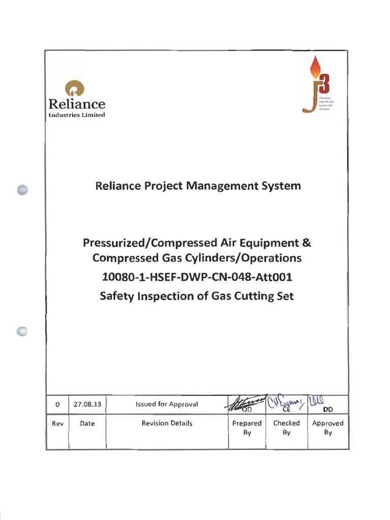 300 Copy Gas Cutting Daily Check List | PDF | Gases | Nature