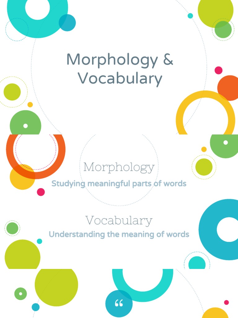morphology and vocabulary | Word | Reading Comprehension