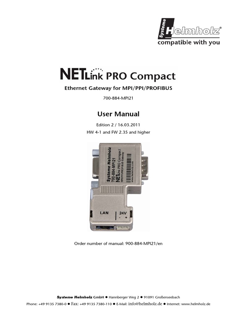 Netlink Pro Compact Helmhoz PDF | PDF | Ip Address | Electrical Connector