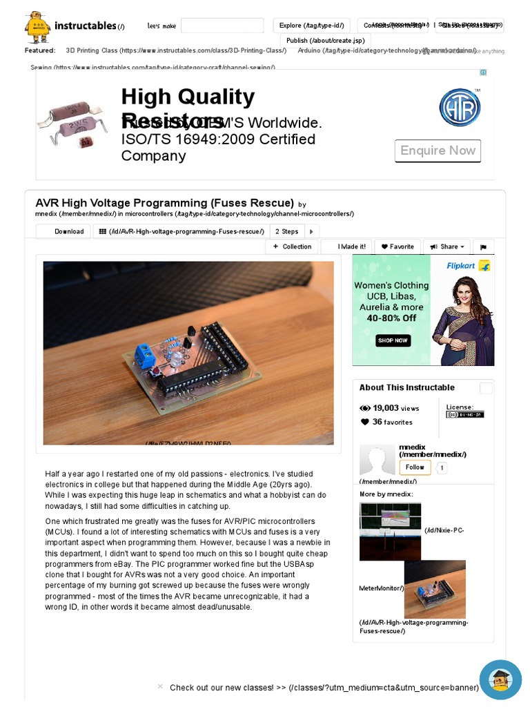 AVR High Voltage Programming (Fuses Rescue) - All | PDF | Bipolar ...