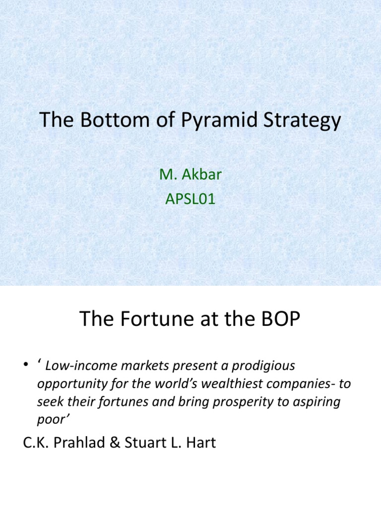 13 The Bottom of Pyramid Strategy (BOP) | PDF | Poverty | Poverty ...