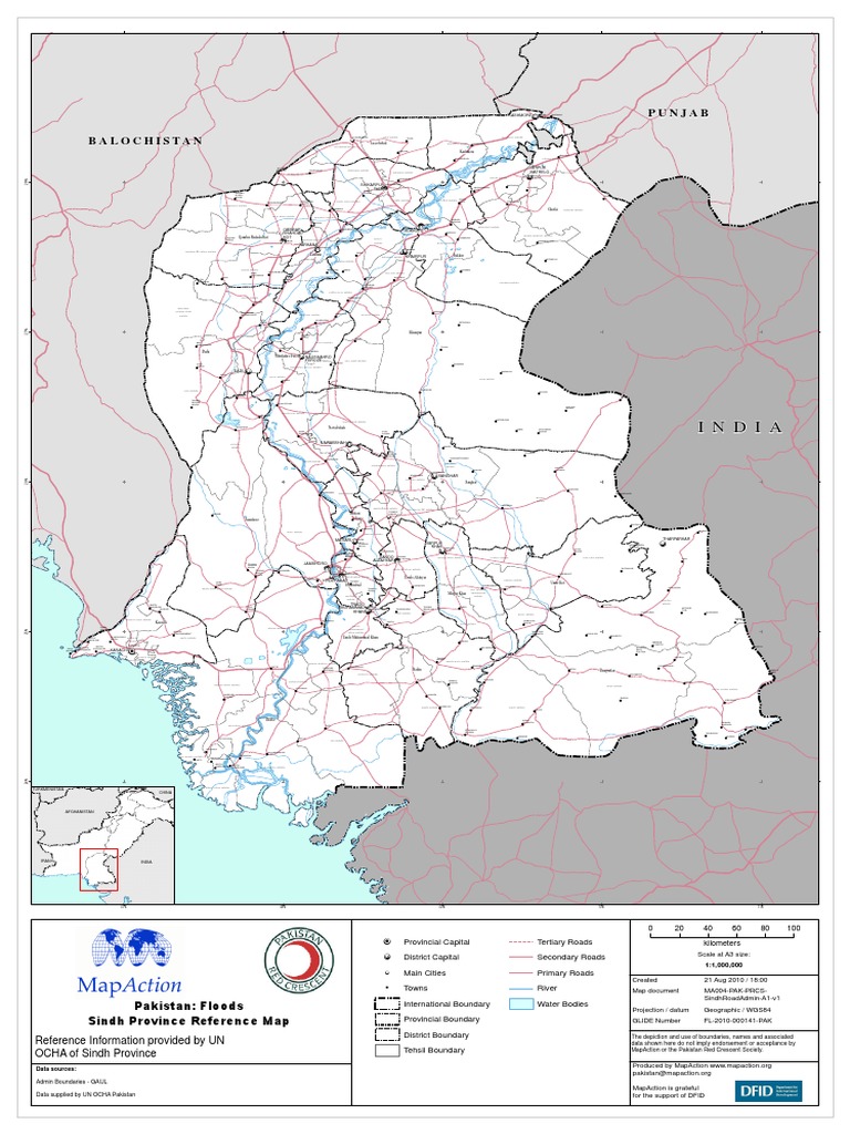 Sindh Province Reference Map | PDF