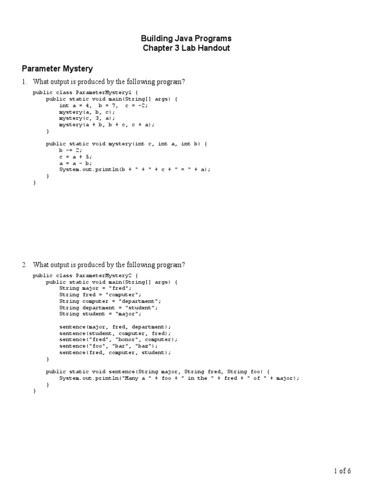 Chap 3 Worksheet Pdf Parameter Computer Programming Computer Programming