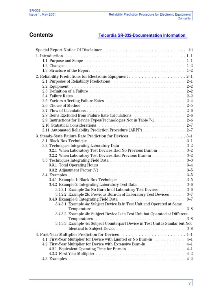 SR 332 TOC.i01 | PDF | Reliability Engineering | Computing And Information Technology