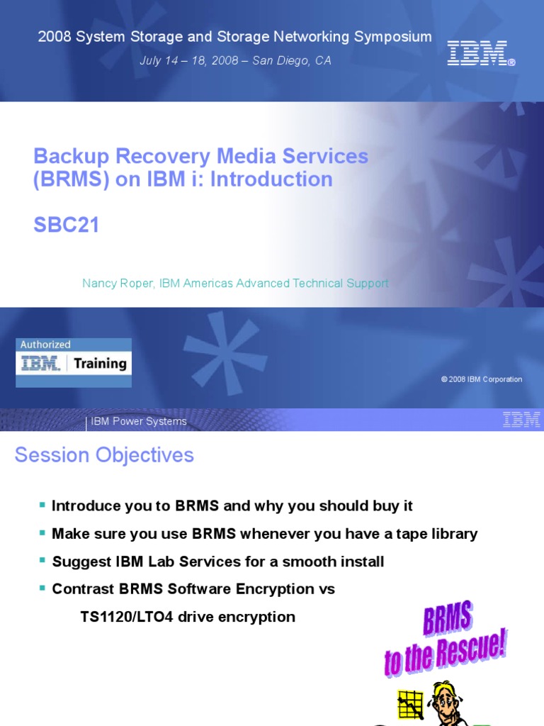 Sbc21 - Brms Intro - V1e | PDF | Ibm Notes | Backup