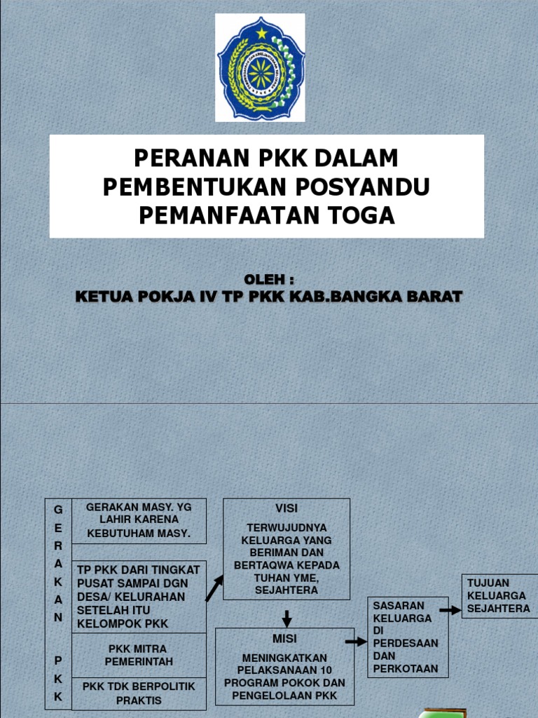 Peranan Pkk Dalam Toga