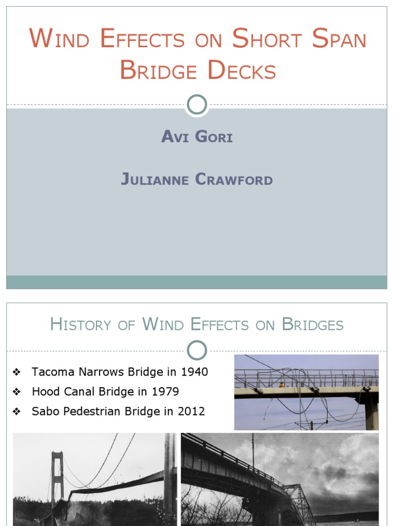 Wind Effects on Short Span Bridges | PDF | Wound | Wind Speed