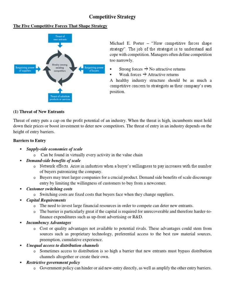 The Five Competitive Forces That Shape Strategy | PDF | Diversification ...