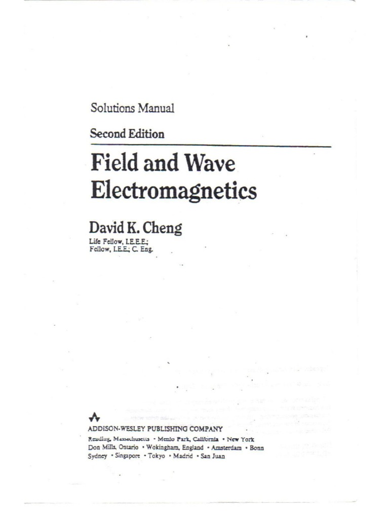 Solutions of David K Cheng PDF | PDF