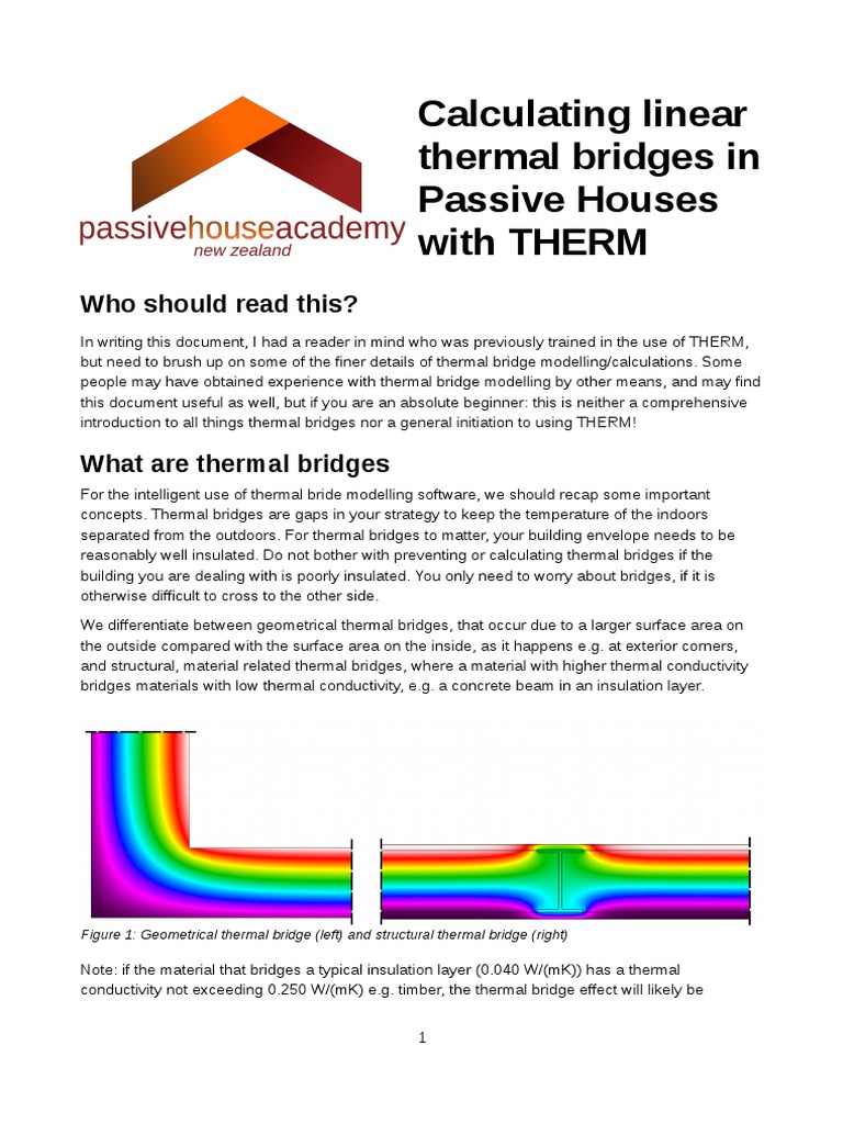 THERM Thermal Bridge Calcs - PH Guide | PDF | Building Insulation ...