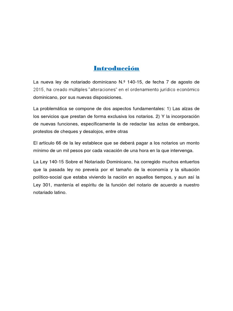 ANÁLISIS de LA Ley 140-15 Notario Dominicano | PDF | Virtud | Justicia