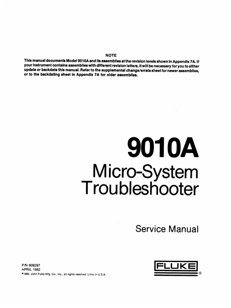 9010A Service Manual PDF | PDF