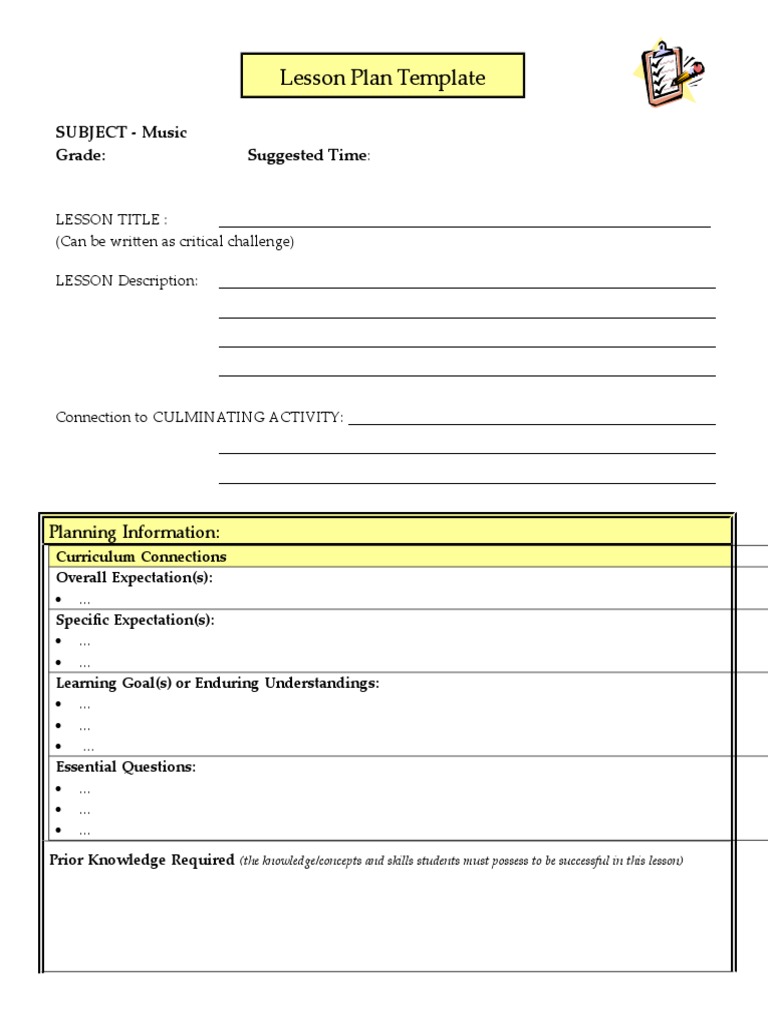 A Lesson Plan Template | PDF | Differentiated Instruction | Lesson Plan