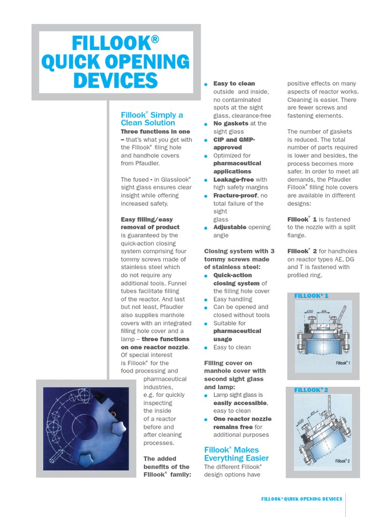Fillook Quick Opening Devices | PDF | Screw | Glasses