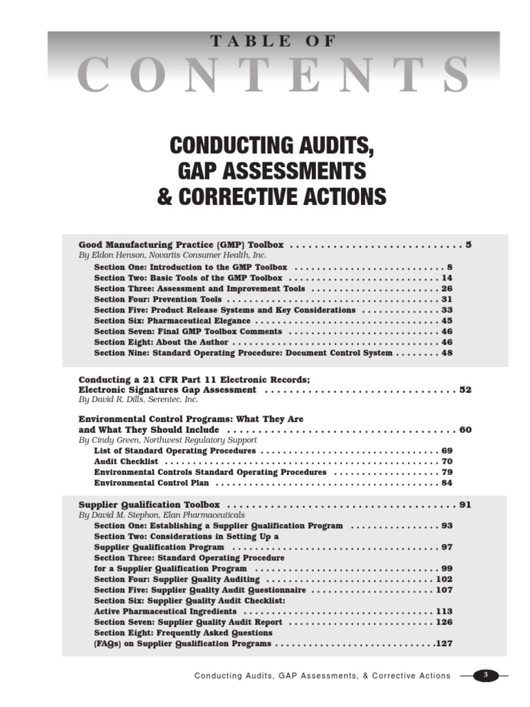 Audits, Gap Assessments, CAPA - 0 | PDF | Food And Drug Administration ...