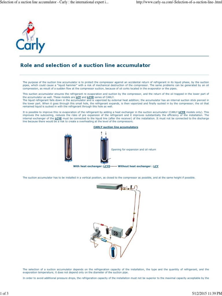 Selection of A Suction Line Accumulator - Carly - The International ...
