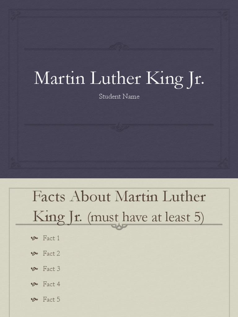 Martin Luther King JR.: Student Name | PDF