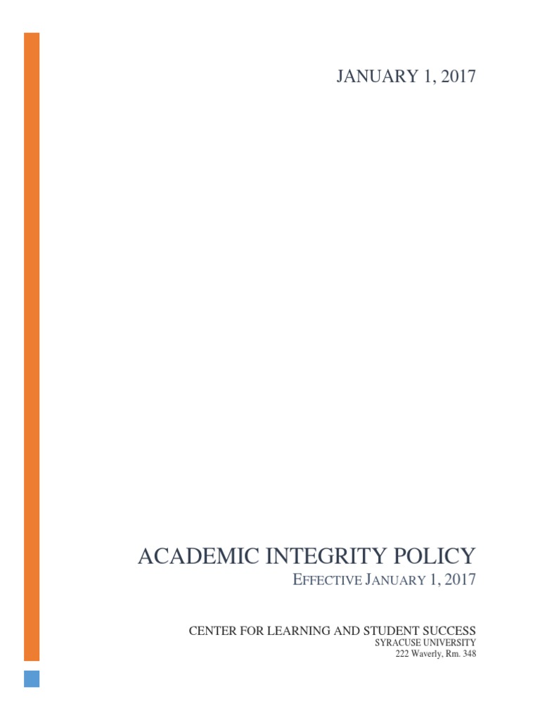 Academic-Integrity-Policy Final | PDF | Integrity | Academic Integrity