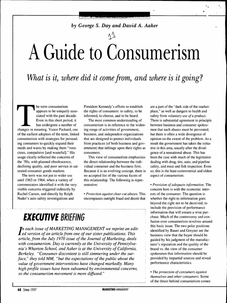 A Guide To Consumerism PDF | PDF | Consumerism | Retail