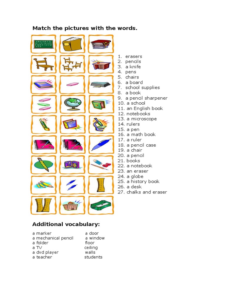Classroom Vocabulary | PDF