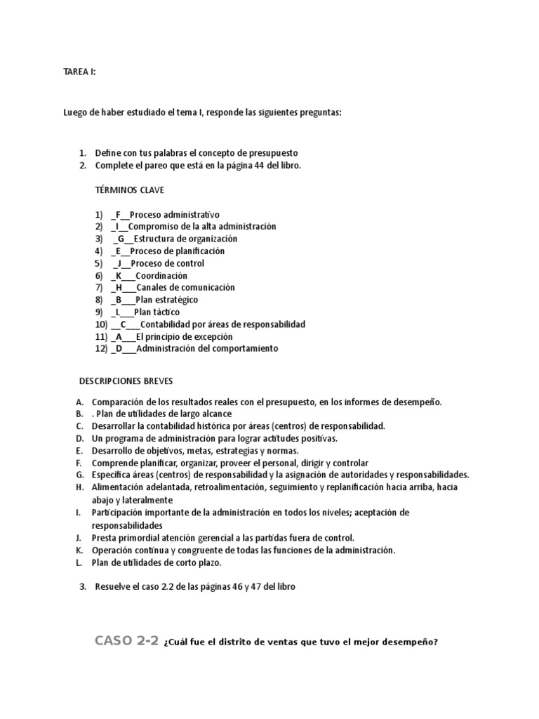 Presupuesto Familiar y Pareo Examen | PDF | Planificación | Presupuesto