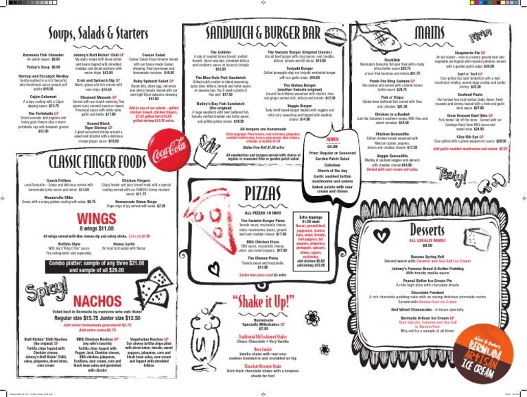 Swizzle Inn Menu 2015 Revised | PDF | Salad | Coleslaw