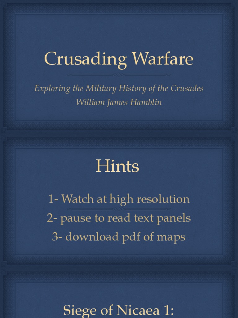 First Crusade, Siege of Nicaea 1: Strategic Overview | PDF | Crusades ...