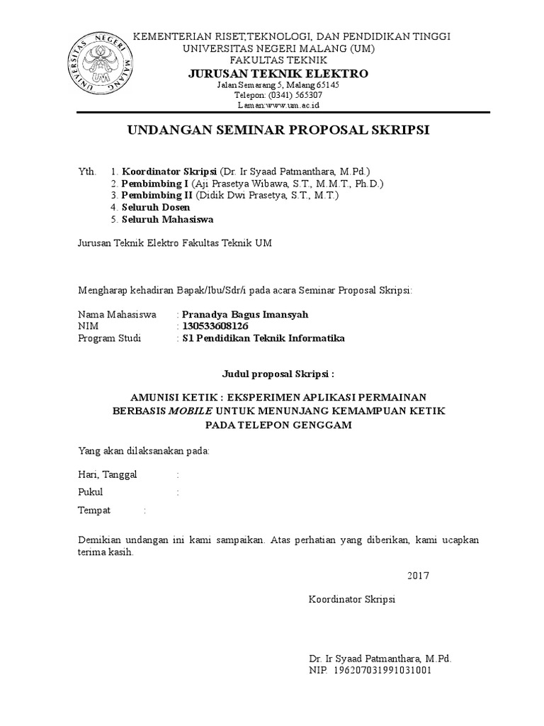 Undangan Sempro | PDF