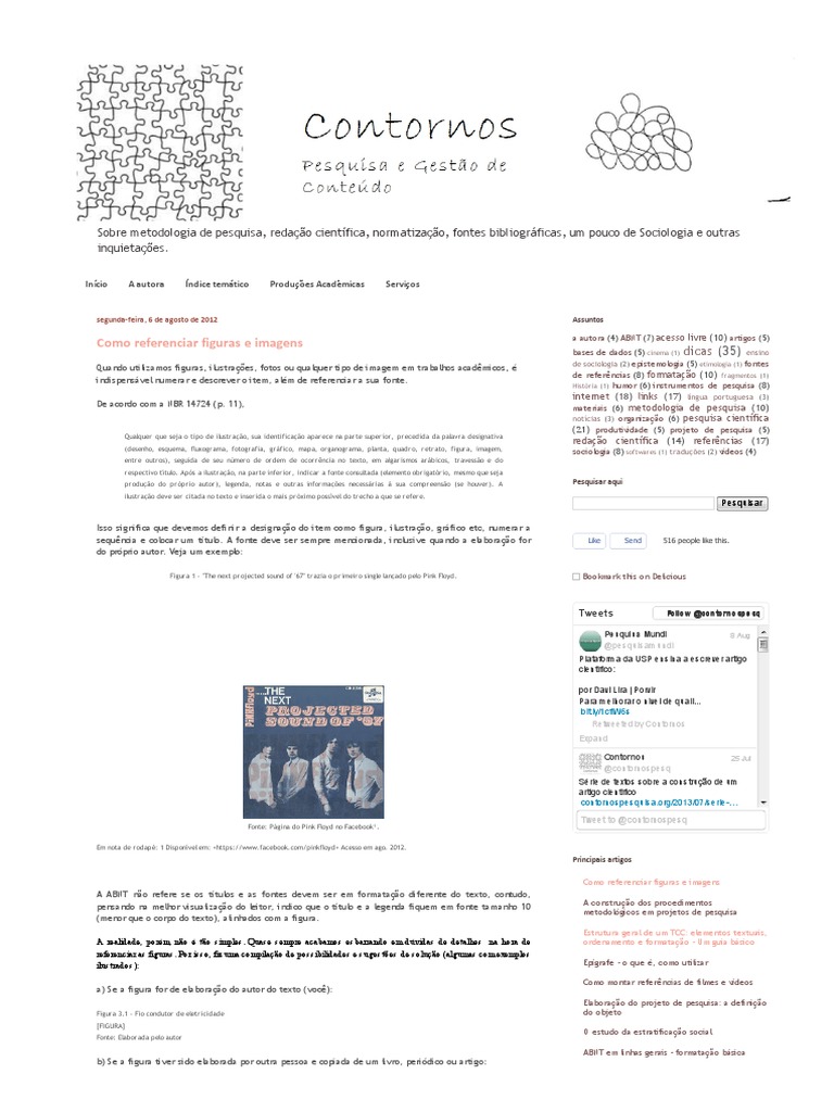 ABNT - Como Referenciar Figuras e Imagens PDF | PDF | Citação | Imagem